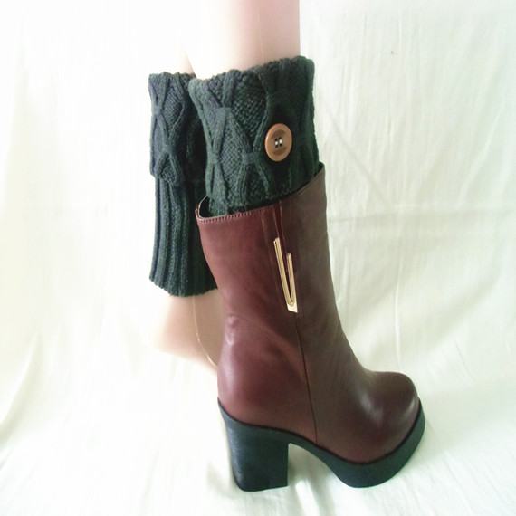 Boot Cuffs Boot Toppers Mini Leg Warmers Boot Cuffs Knit Boot Cuffs ...