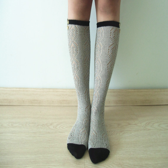 Knitting Socks, Hollow Out Socks. Womens Tall Knee Boot Socks Boot Cuff ...