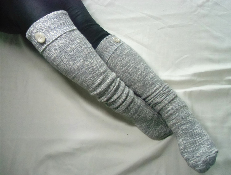 Buttons Socks For Boots, Buttons Trim Boot Socks, Ruffle Socks, Fashion ...